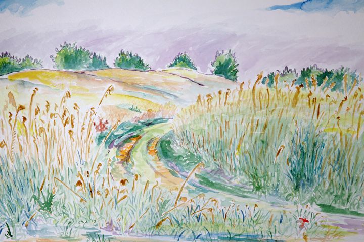 Hayfield Ridge - Greg Thweatt - Paintings & Prints, Landscapes & Nature ...