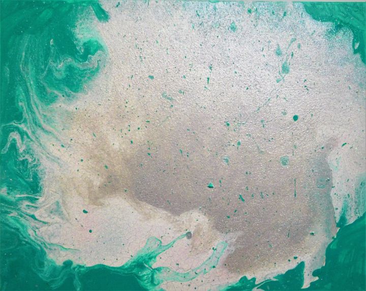 Turquoise Cloud - Galactic Art - Paintings & Prints, Abstract, Color ...