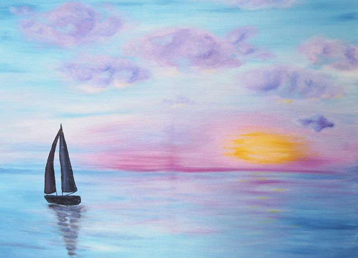 Painting Watercolor Art & Collectibles Giclee Watercolor Sail Boat ...