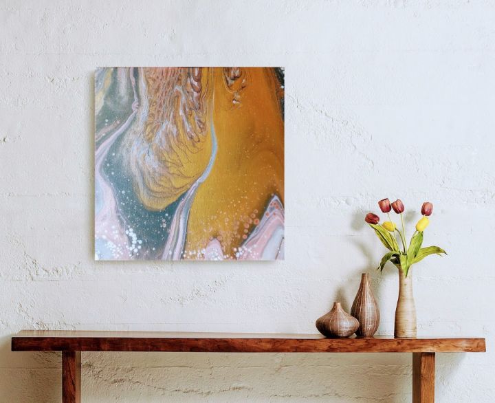 "Current" Original Art 14x14 Canvas - Art By Laura - Paintings & Prints ...