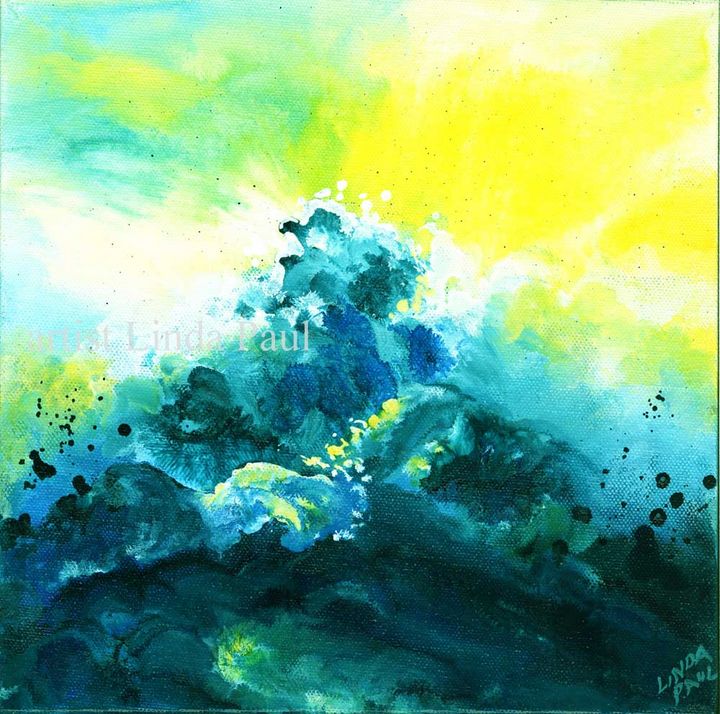Wave Energy 10 x 10" Acrylic - Linda Paul Studio - Paintings & Prints ...