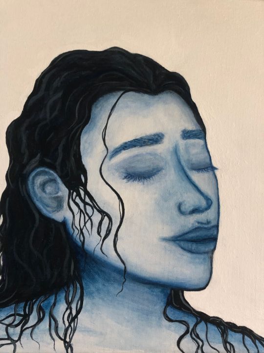 Deep in my Thoughts - Art by Gratz - Paintings & Prints, People ...