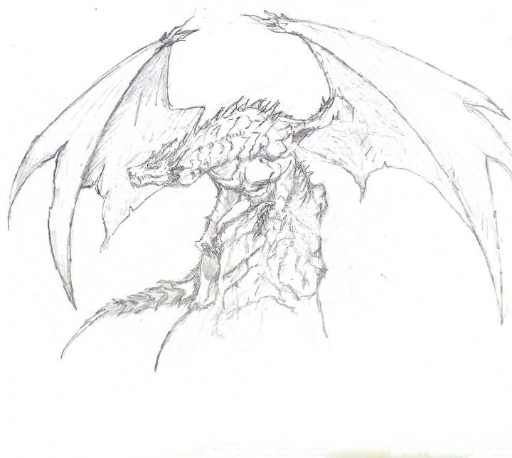 Dragon sketch - Ghost - Drawings & Illustration, Fantasy & Mythology ...