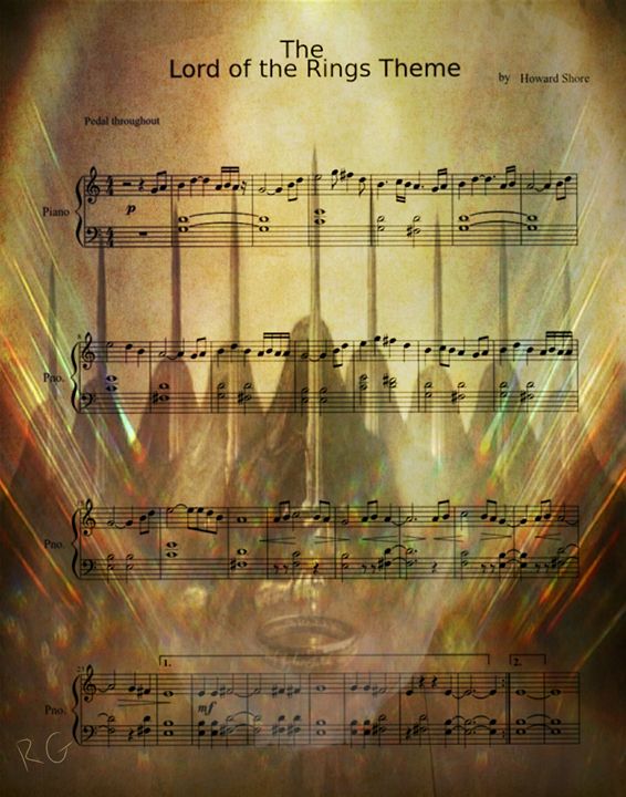 Lord of the Rings Wraith Music Art - RGIllustration - Paintings ...