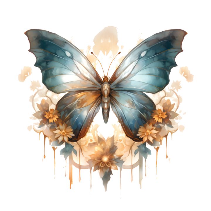 Colorful magic butterfly watercolor - DME.ARTS - Drawings ...