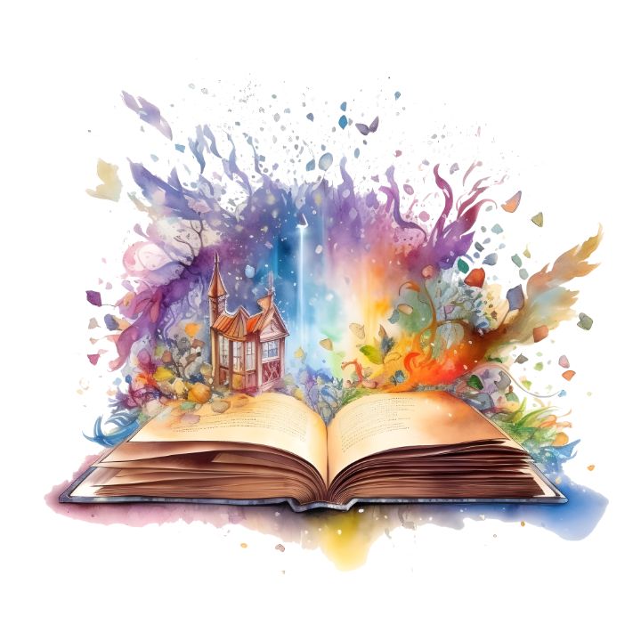 Magical Open Book with Castle - DME.ARTS - Drawings & Illustration ...