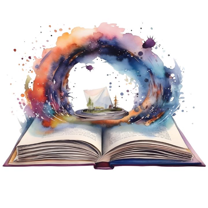 Magical Open Book with Castle - DME.ARTS - Drawings & Illustration ...