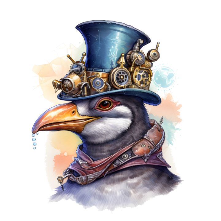 Steampunk PinguinMechanisms - DME.ARTS - Digital Art & AI, Animals ...