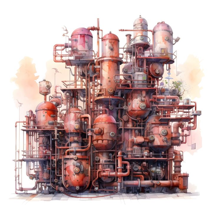 Rose Steampunk Factory Mechanisms - DME.ARTS - Digital Art & AI ...