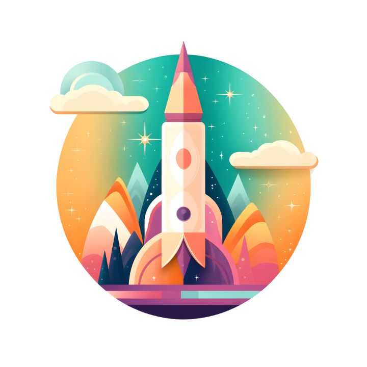 Colorful rocket aims to other planet - DME.ARTS - Drawings ...
