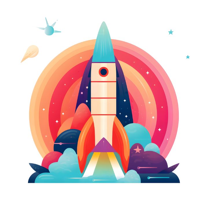 Colorful rocket aims to other planet - DME.ARTS - Drawings ...