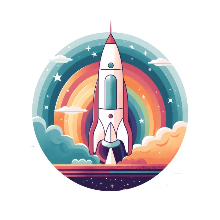 Colorful rocket aims to other planet - DME.ARTS - Drawings ...