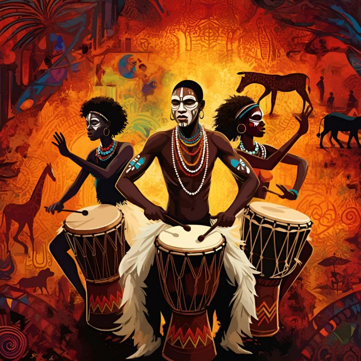 The Heartbeat of Africa - Lumi Arts - Digital Art & AI, Ethnic ...