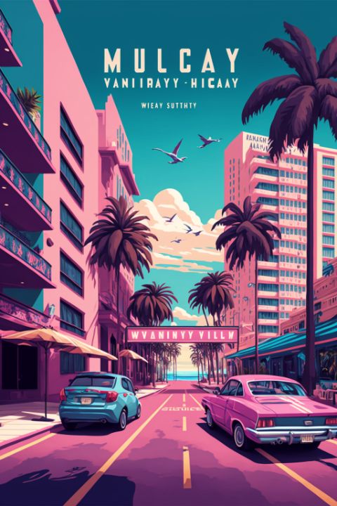 Maimy 1980s Retro Vice City Style - Neon Mirra - Digital Art & AI ...