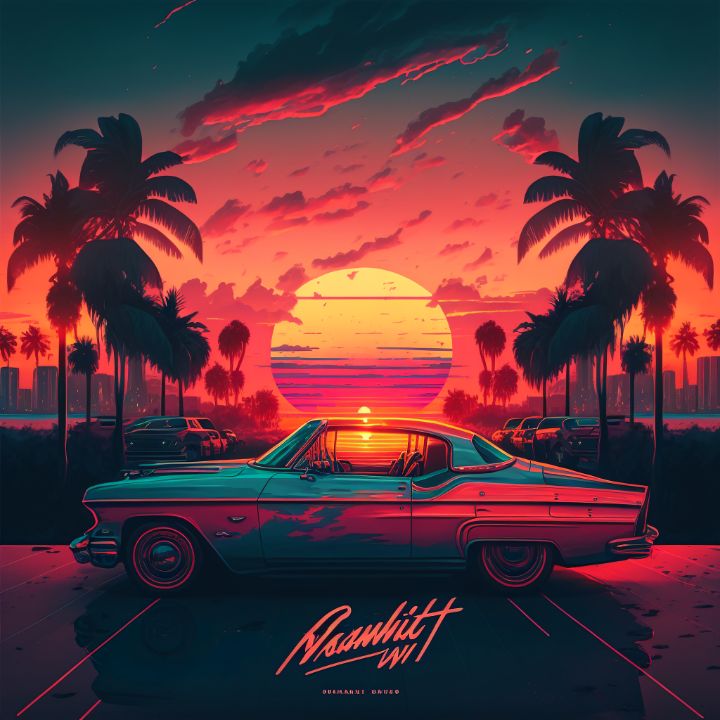 Maimy 1980s Retro Vice City Style - Neon Mirra - Digital Art & AI ...
