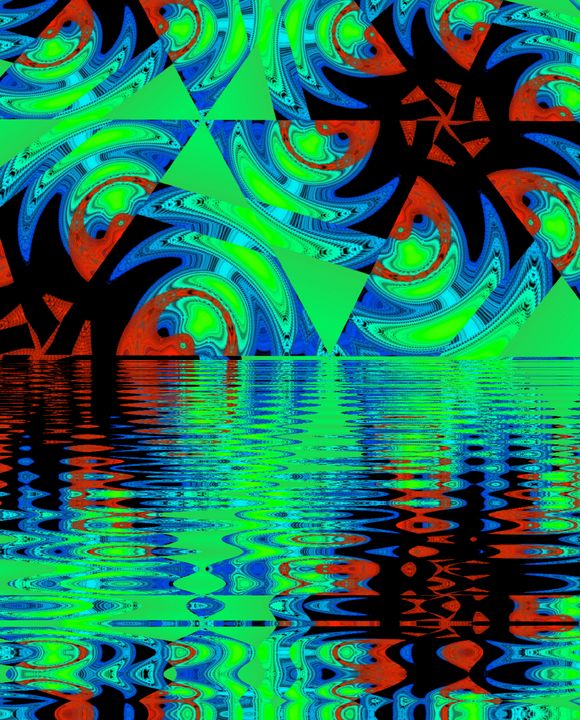 Florescent Stream 1 - Indigo G Designs - Digital Art & AI, Abstract ...