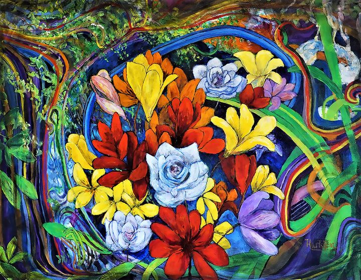 Fantasy Florals - Paintings by Michael Hartstein - Paintings & Prints ...