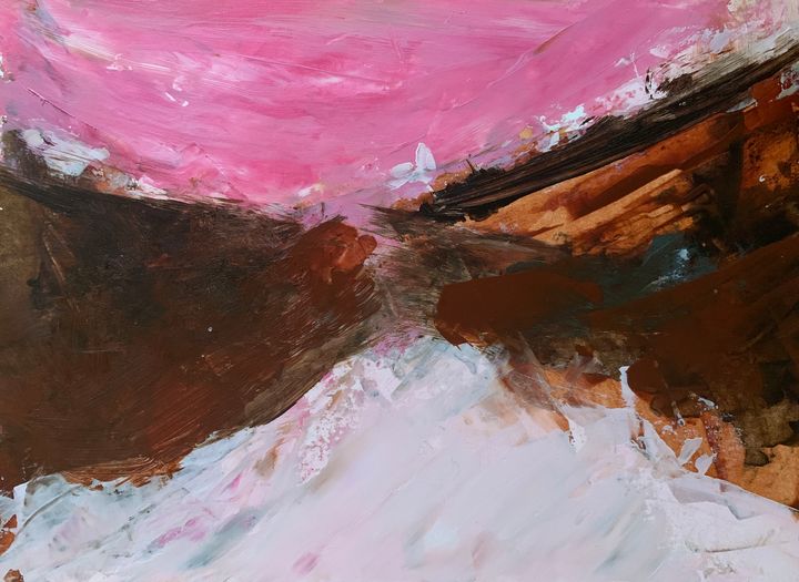 Pink horizons - FlyWithKindness - Paintings & Prints, Abstract ...