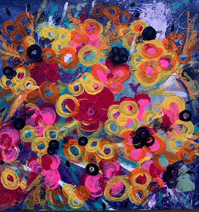 Floral explosion abstract - FlyWithKindness - Paintings & Prints ...