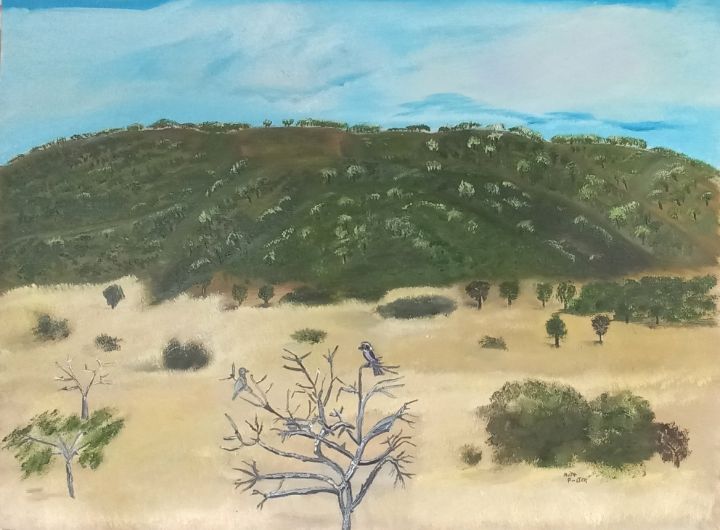 S.A. KOPPIE WITH DEAD TREE - Ruth Foster - Paintings & Prints ...