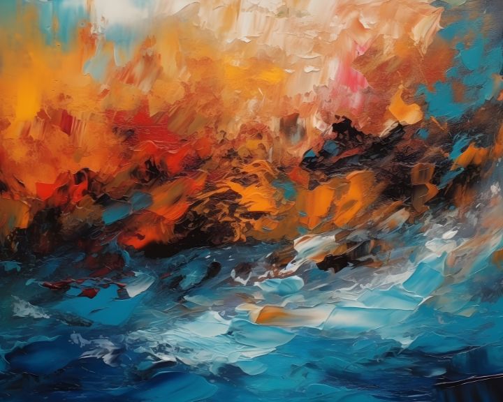 colorful Oil painting on canvas - Hani hakkam - Paintings & Prints ...