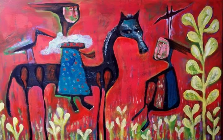 The first date - Dawy Art - Paintings & Prints, Abstract, Figurative ...