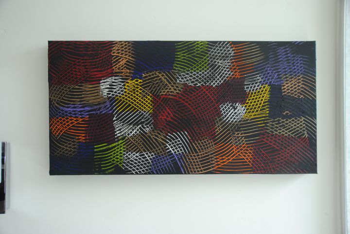 RAKE MOVEMENT - OrangeThumbprint - Paintings & Prints, Abstract ...