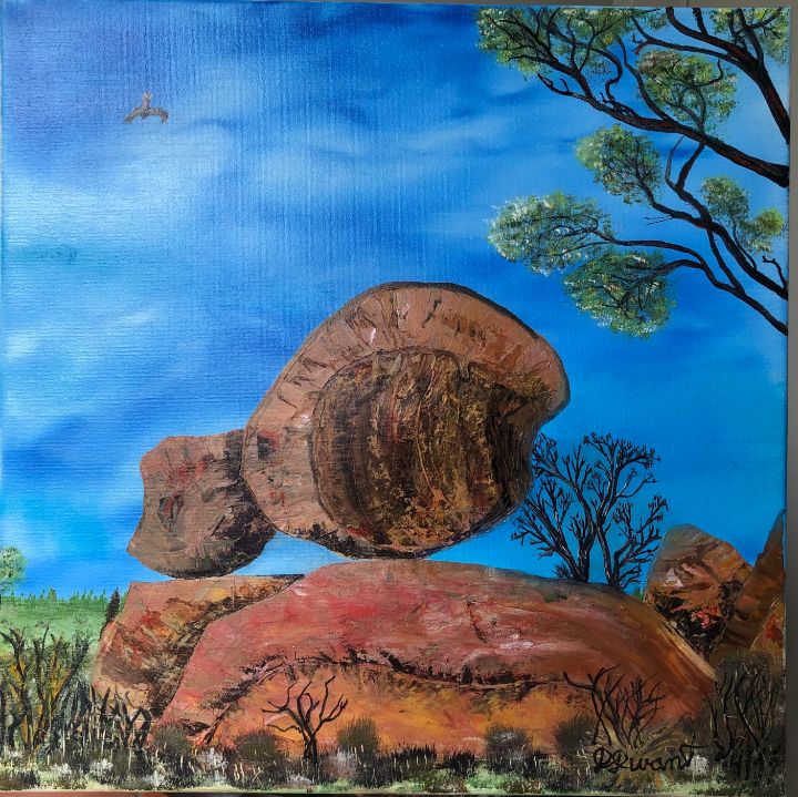 Devil’s Marbles 2 - Dennis Durant - Paintings & Prints, Landscapes ...