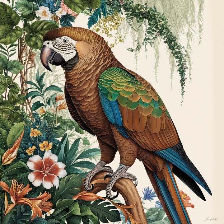 parrot - louis art - Paintings & Prints, Animals, Birds, & Fish, Birds ...