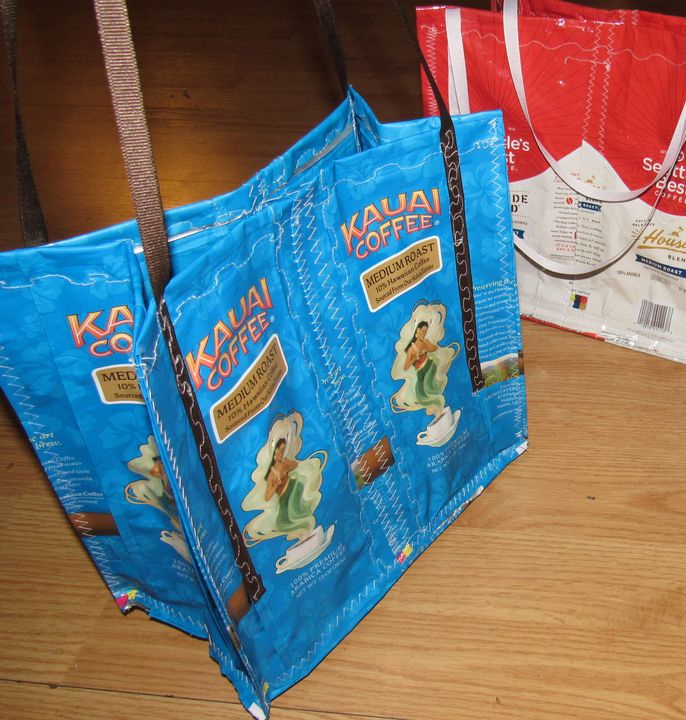 Upcycled Coffee Bags Bag - Celeste - Textile & Apparel, Apparel, Women ...