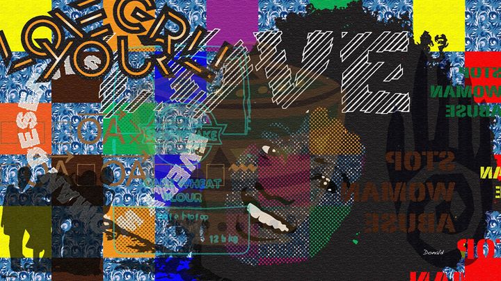 MOSADI MARATONG (WOMAN INLOVE) - DONALD MASOGA - Paintings & Prints ...