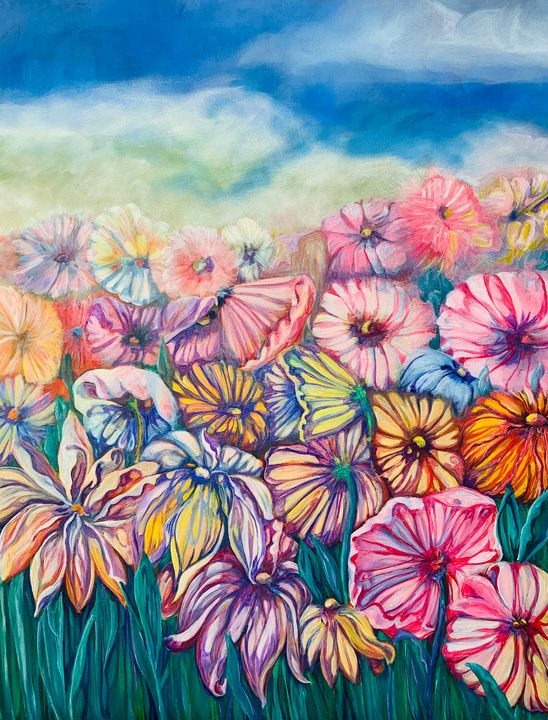 Rising Together - Collura Art - Paintings & Prints, Flowers, Plants ...