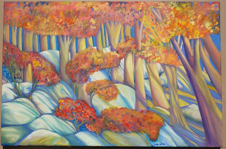 Landscape in Red - Collura Art - Paintings & Prints, Landscapes ...