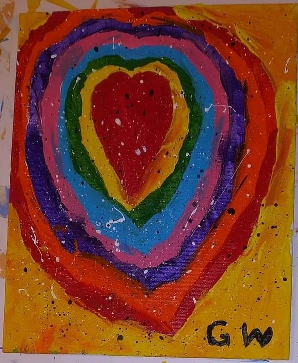 Rainbow Heart - Art By Cool G - Digital Art & AI, Childrens Art, Other ...