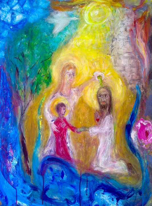 Primordial waters - Anna Reyes - Paintings & Prints, Religion ...