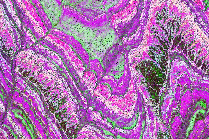 Neon Sand Art - Brian Shaw - Digital Art & AI, Abstract, Organic - ArtPal