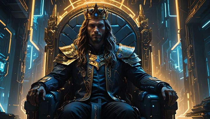 Hacker on throne - God - Digital Art & AI, People & Figures, Female ...