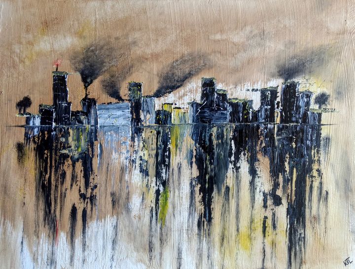 Pollution - Tim Lippert - Paintings & Prints, Abstract, Man-made ...