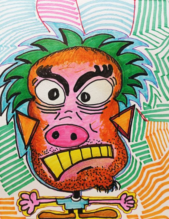 Mister Piggy Nose - Alvison Hunter - Paintings & Prints, People & Figures, Other People ...