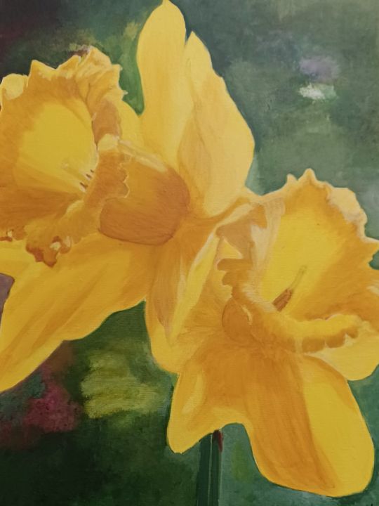 Daffodils - Josie Moore - Paintings & Prints, Flowers, Plants, & Trees, Flowers, Flowers A-H ...