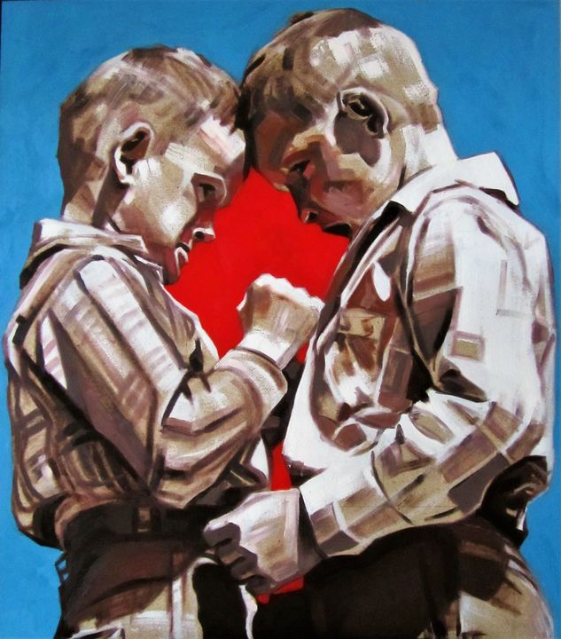 The Fight (2018) - Tom Cech Artwork - Paintings & Prints, People ...