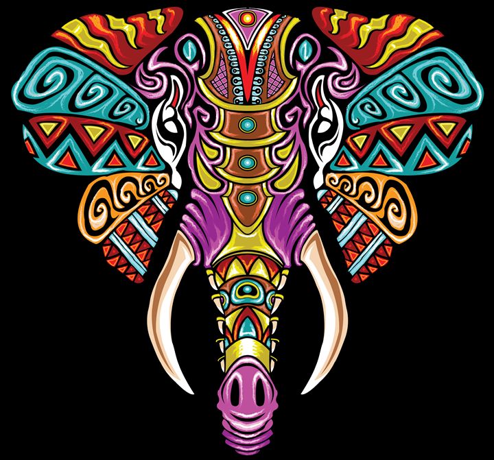 Mosaic Elephant: Rainbow Beast - The Mind Blossom - Digital Art & AI ...