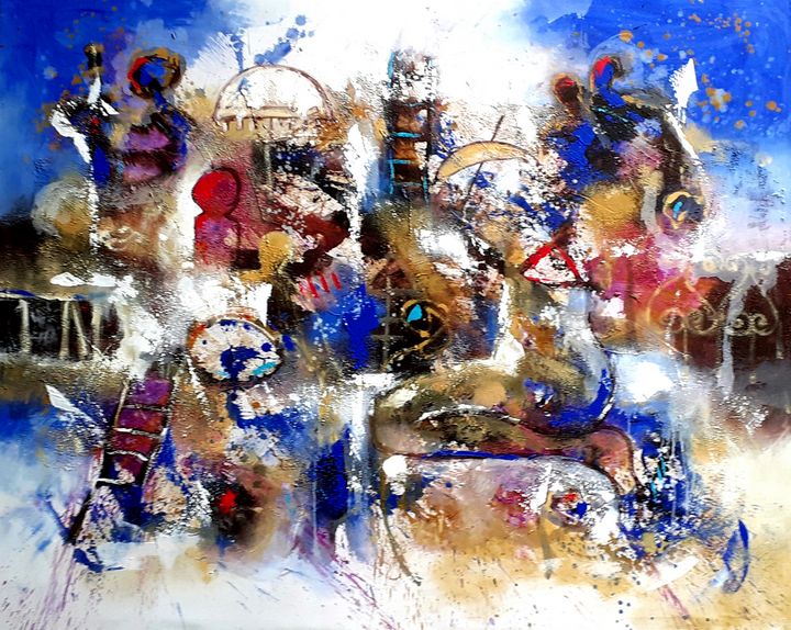 Infidelity - Kama Paintings - Paintings & Prints, Abstract, Collage ...
