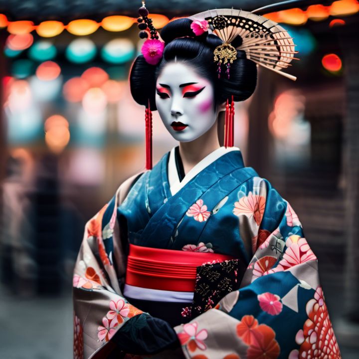 Geisha II - 5 - Peter Haeder Art - Digital Art & AI, Ethnic, Cultural ...