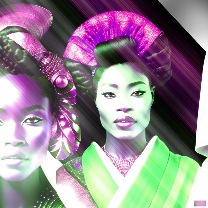 Geisha - II - 12 - Peter Haeder Art - Digital Art & AI, Ethnic ...