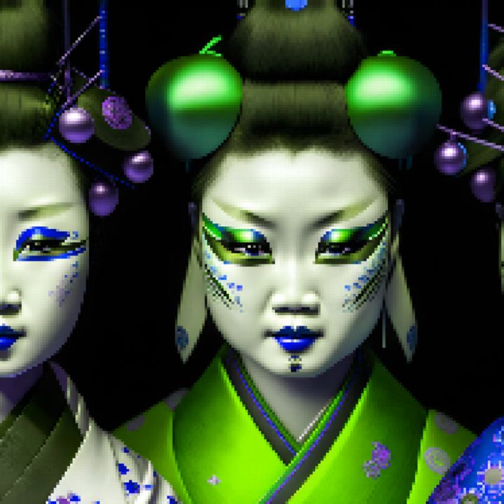 Geisha Collection V – 2 - Peter Haeder Art - Digital Art & AI, Ethnic, Cultural, & Tribal, Asian ...