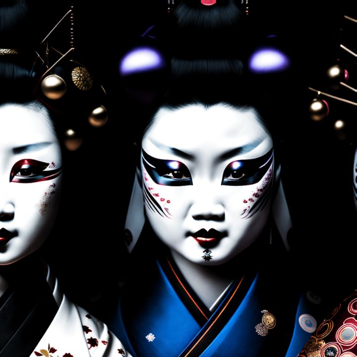 Geisha Collection V – 4 - Peter Haeder Art - Digital Art & AI, Ethnic, Cultural, & Tribal, Asian ...