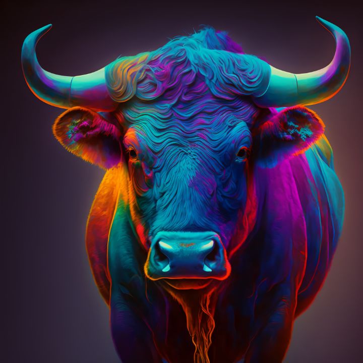 MONO BULL 2/4 - MONO Disrupting the Norm - Digital Art & AI, Animals ...