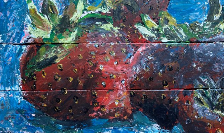 abstract strawberries - Skid Art - Paintings & Prints, Food & Beverage ...