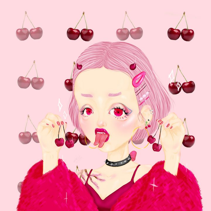 Cherry Babe - Bby Alien @bby._.alien - Digital Art & AI, People ...